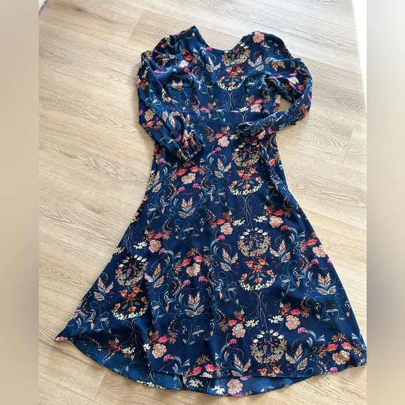 I. Madeline | Dresses | I Madeline Garden Splendor Navy Blue Floral ...